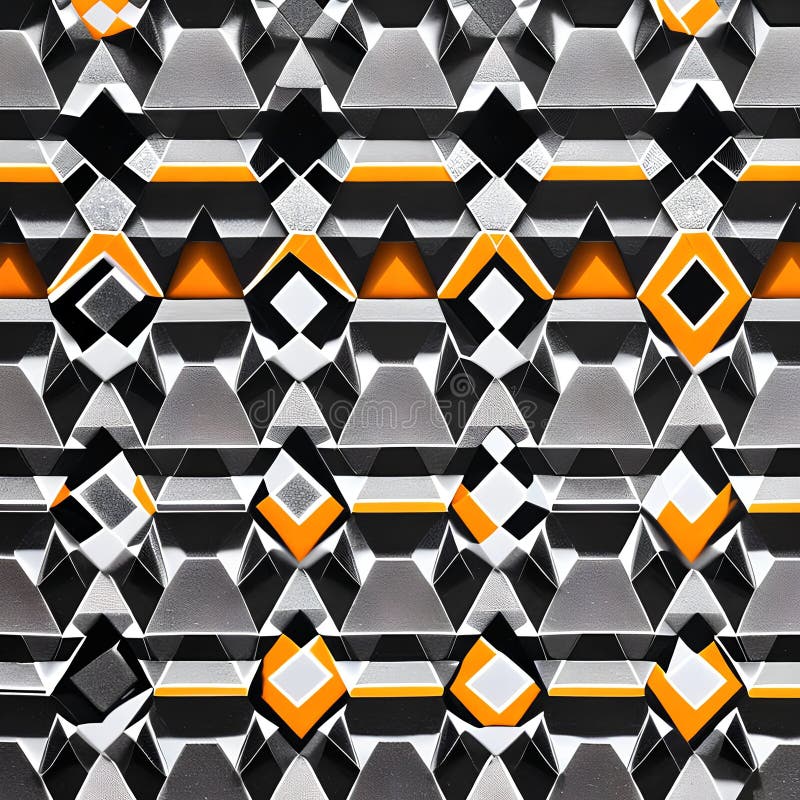 A Bold Pattern of Black and White Diamonds, with a Central Hexagon in ...