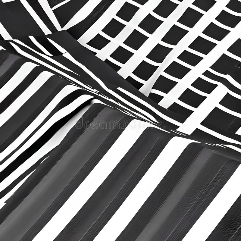 A Bold Pattern of Black and White Stripes Intersecting at Sharp Angles5 ...