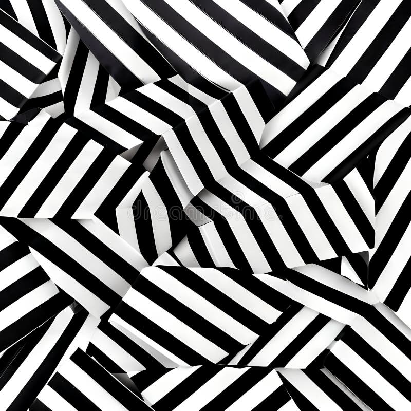 A Bold Pattern of Black and White Stripes Intersecting at Sharp Angles3 ...