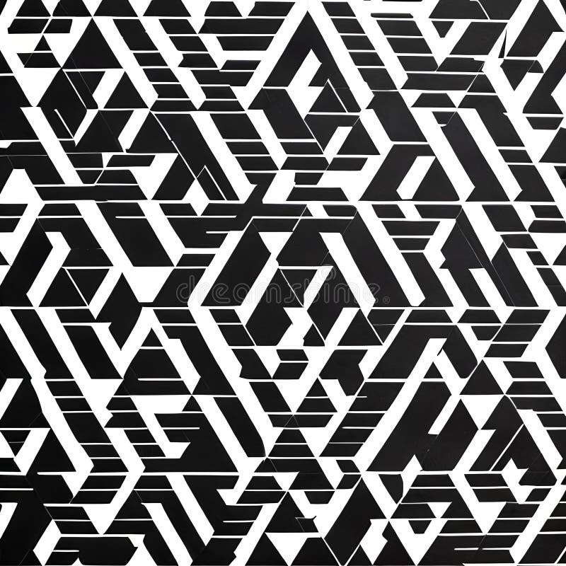 A Bold Pattern of Black and White Triangles Intersecting at Sharp ...