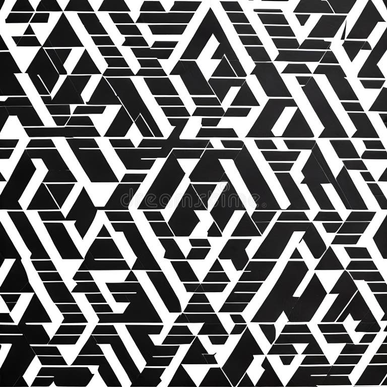 A Bold Pattern of Black and White Triangles Intersecting at Sharp ...