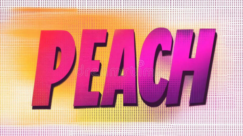 Peach Text - Neon Style Text Effect Stock Vector - Illustration of ...