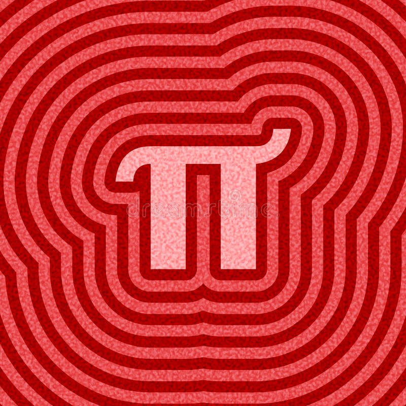 Pi Symbol on Red Ripple Background Stock Illustration - Illustration of ...