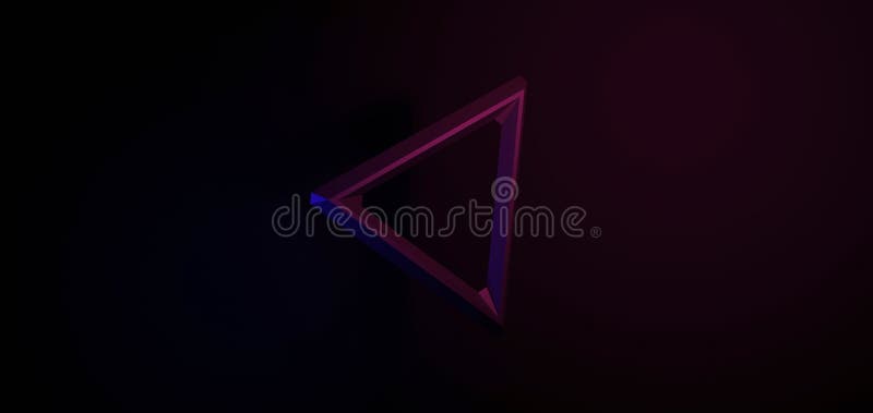 Bold Pink and Blue Triangle Design Over a Dark Background with 3D ...
