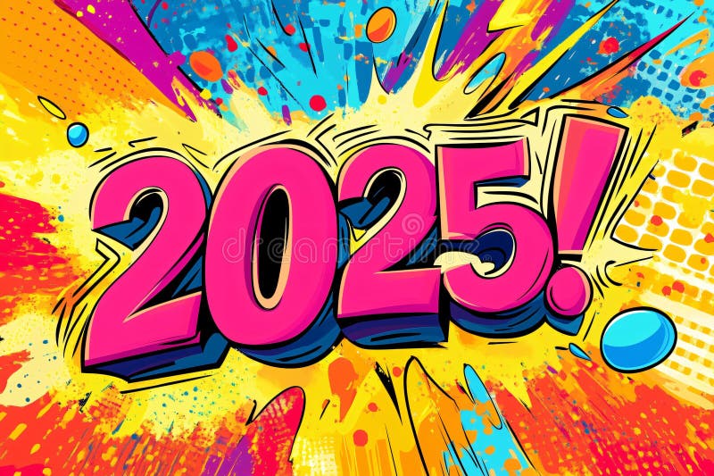 2025 Bold Pink Comic Book Style Letters Exploding on Colorful ...