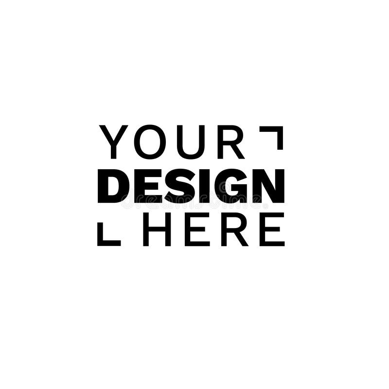 Bold Placeholder Badge Featuring Your Design Here in Modern Minimalist ...