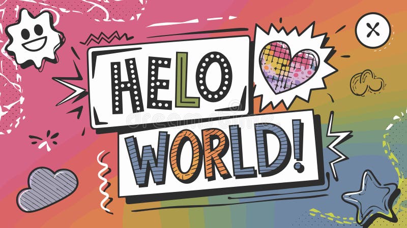 Bold and Playful Doodle Art Header with Various Textures and Dynamic ...