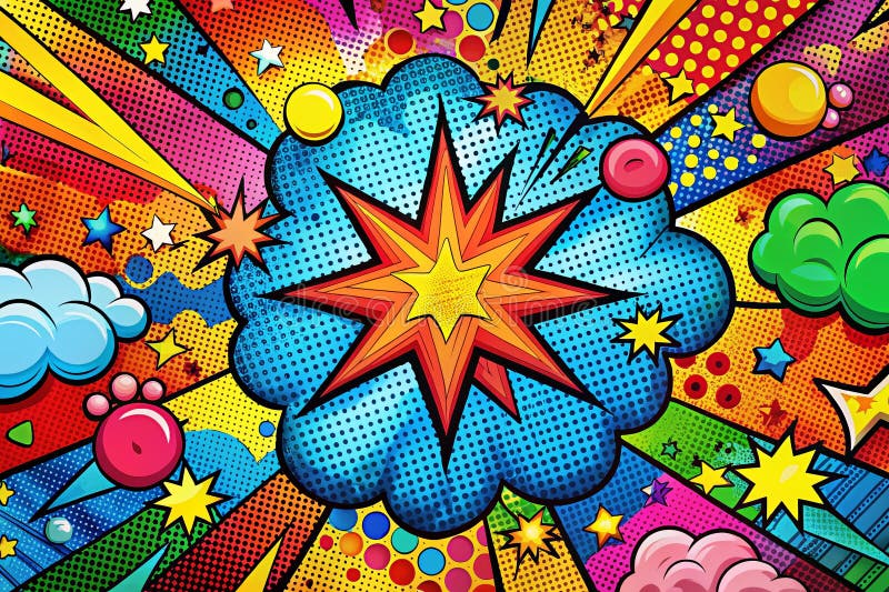 Bold Pop Art Comic Speech Bubbles a Macro Photography Explosion of ...
