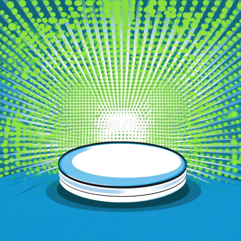 Bold Pop Art Empty Banner Design Featuring Vibrant Blue and Green ...