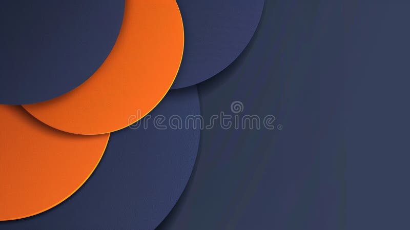 Bold Powerpoint Header Design Modern Dark Blue and Orange Abstract ...