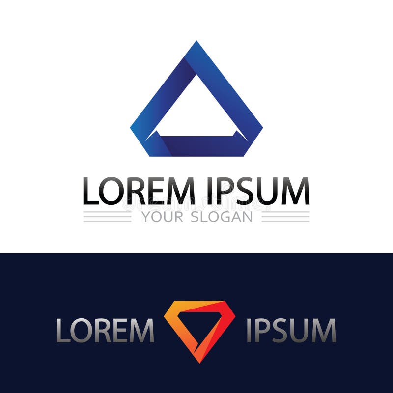 Bold Prismatic Triangle Alphabet Logo Featuring Minimal Line Art Vector ...