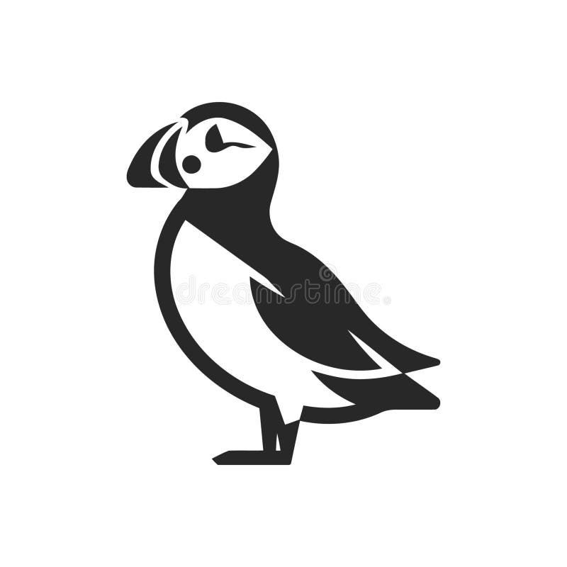 Bold Puffin Icon stock vector. Illustration of design - 361759863