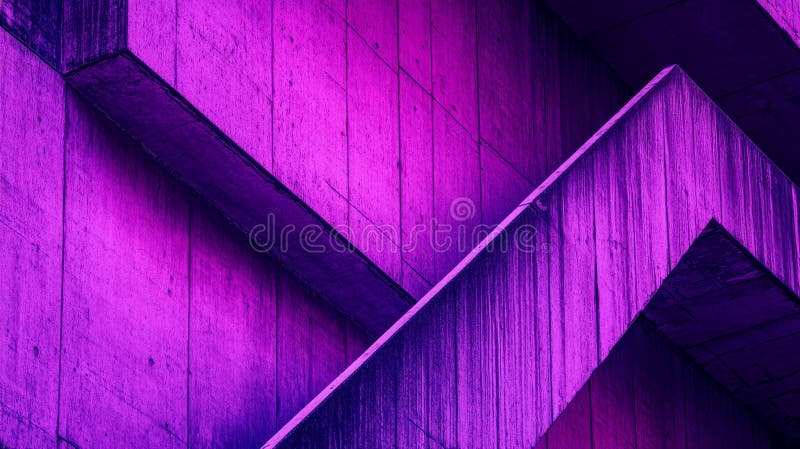 Bold Purple Brutalist Structures with Dramatic Lighting and Textures ...