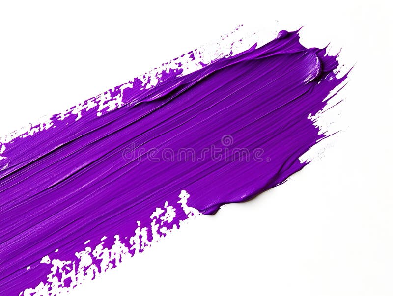 Bold Purple Paint Stroke on White Background Stock Illustration ...