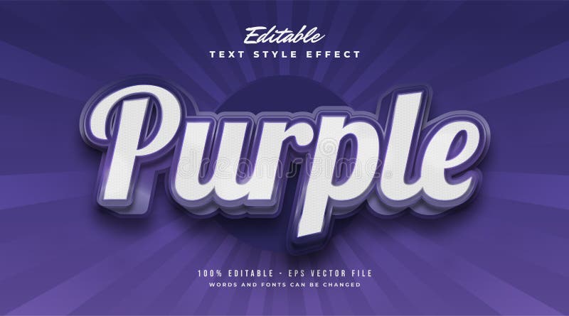 Purple Text, Editable Text Style Stock Vector - Illustration of blue ...