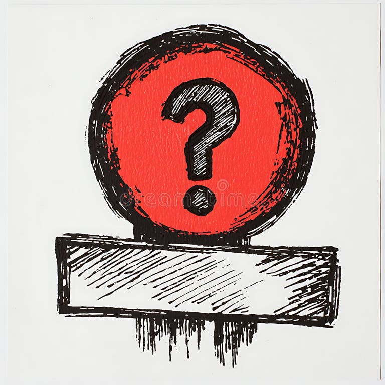 Bold Question Mark Graphic with Blank Space for Text or Ideas Stock ...