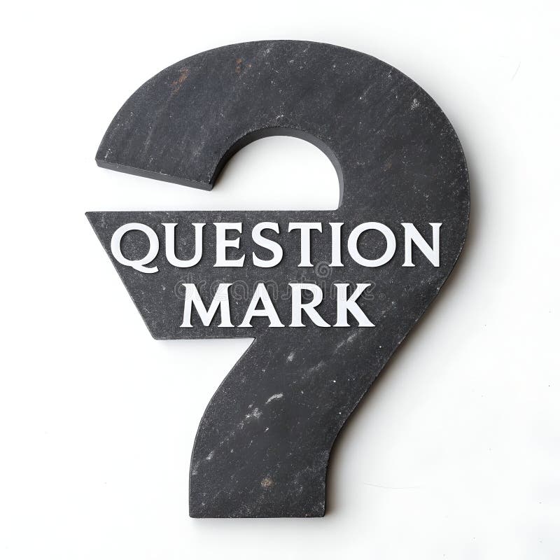 Question Mark Isolated on White Background Stock Illustration ...
