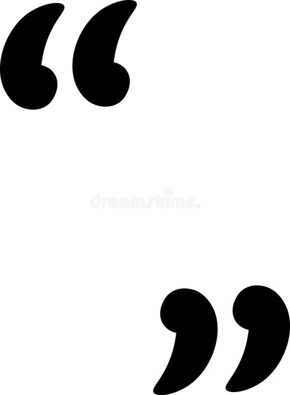 Bold Quote Marks stock vector. Illustration of insignia - 387475855