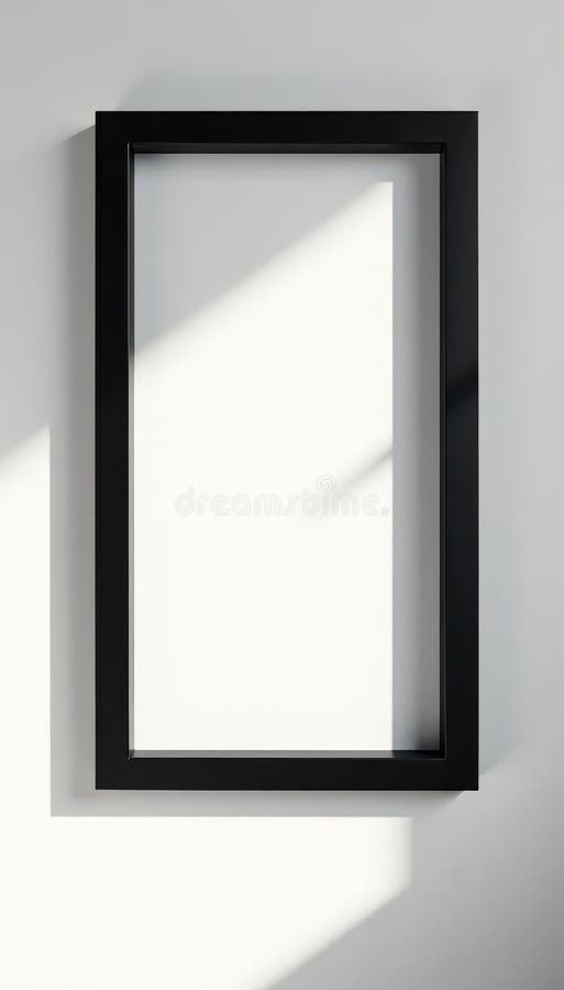 Bold Rectangular Black Frames Casting Shadows on White Backdrop , Frame ...