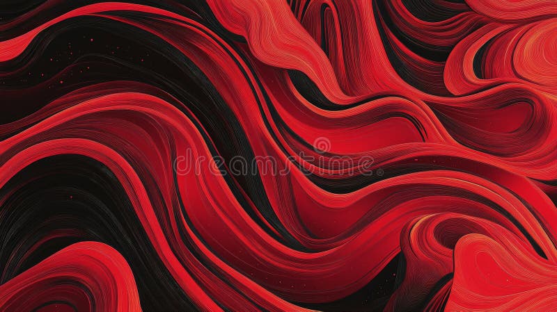 A Bold Red Abstract Pattern with Curvilinear, Organic Shapes. the ...