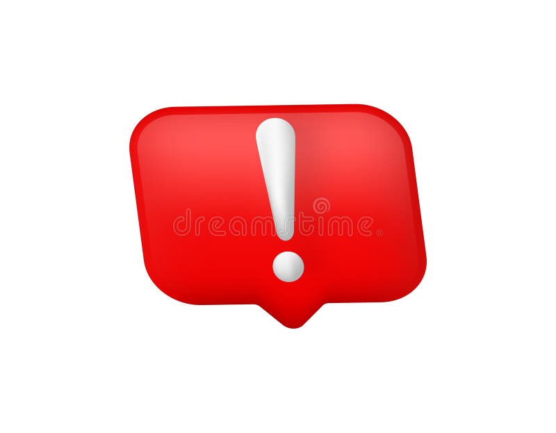 Bold Red Alert Icon with Exclamation Mark for Warnings Stock Vector ...