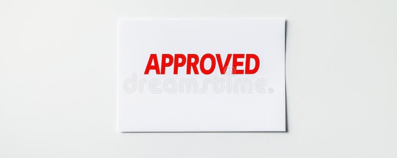 Bold Red Approved Stamp on Document with Mortgage Approval Process ...