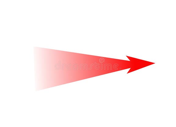Bold Red Arrow with Gradient Effect Symbolizing Strong Forward Motion ...