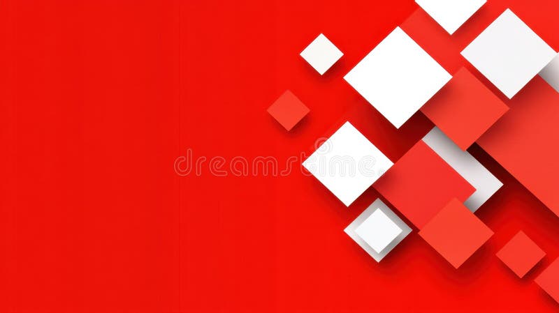 Bold Red Backdrop Features a Striking White Square Shape, Perfect for ...