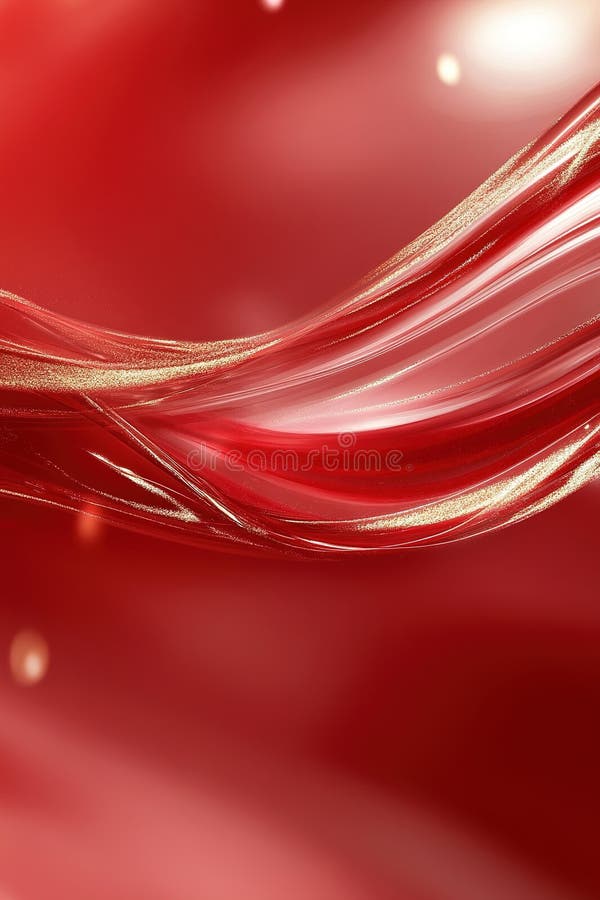A Bold Red Background with Abstract Gold Streaks Creates a Captivating ...
