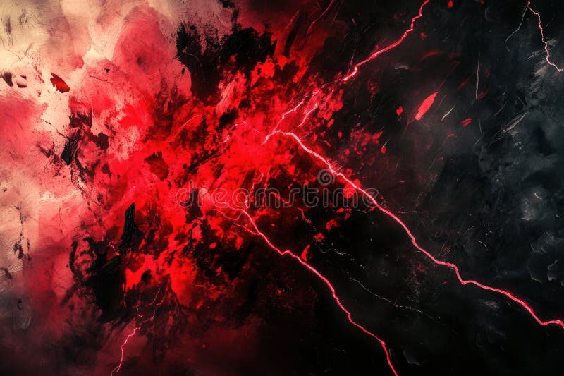 Expressive Chaos in Sharp Red and Black with Energetic Strokes and ...