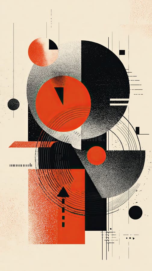 Bold Red and Black Poster Design for Modern Decor Stock Image - Image ...