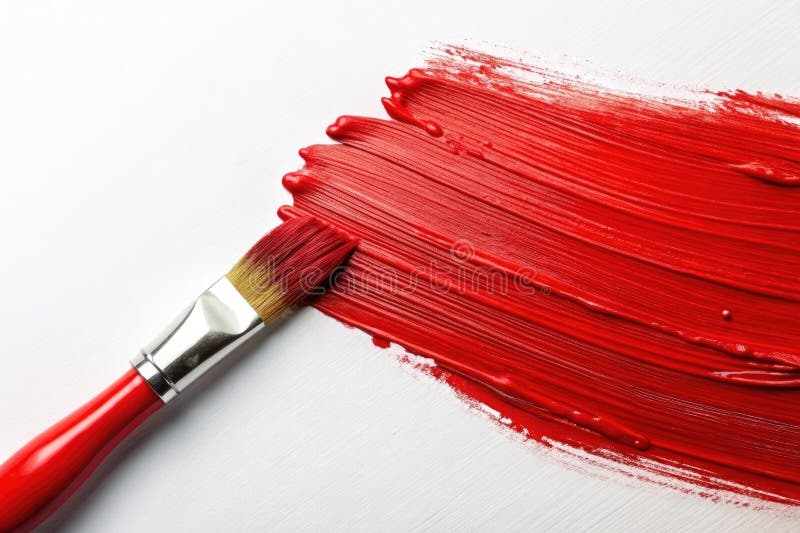 Bold Red Brushstroke Abstract Art Design Element for Graphic Design Web ...
