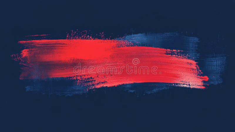 Bold Red Brushstroke Texture Creates Depth on Navy Background in ...