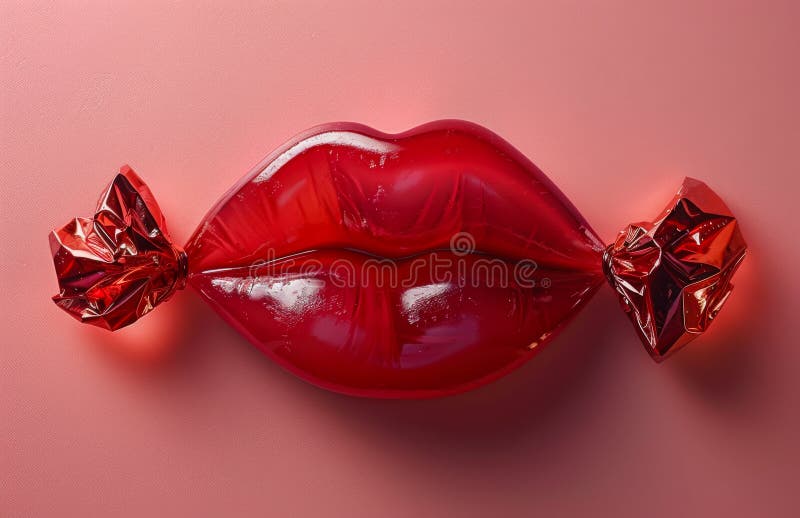 Bold Red Candy Shaped Like Lips Stock Photos - Free & Royalty-Free ...