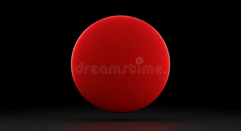 Bold Red Circle Emblem with Smooth Gradient in Minimalist Style Stock ...