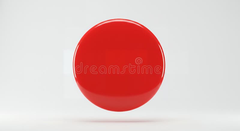 Bold Red Circle Emblem with Smooth Gradient in Minimalist Style Stock ...