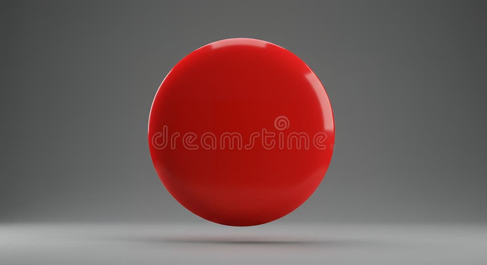 Bold Red Circle Emblem with Smooth Gradient in Minimalist Style Stock ...