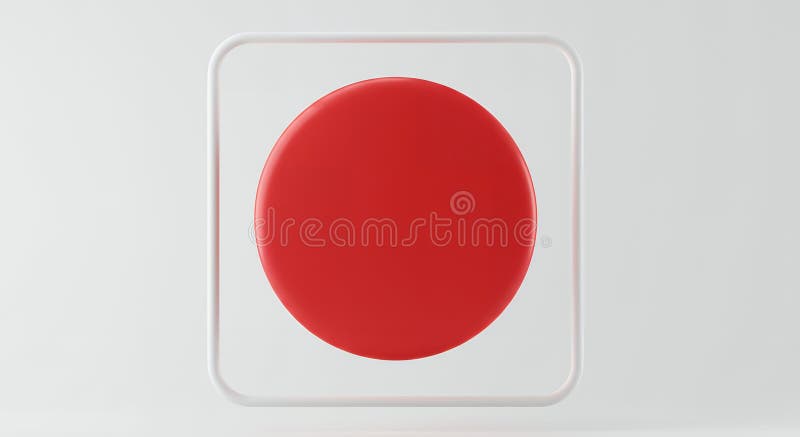 Bold Red Circle Emblem with Smooth Gradient in Minimalist Style Stock ...