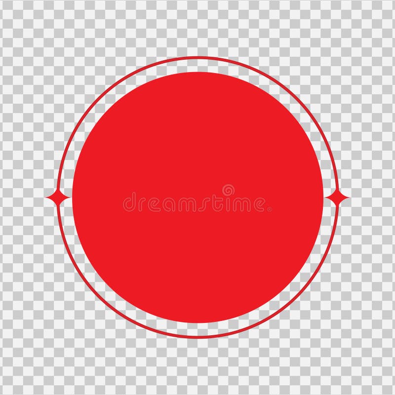 Bold Red Circle Frame Vector with a Clean, Modern Design, Eye-catching ...