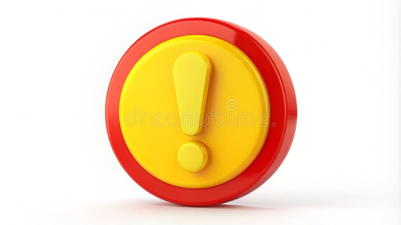 Bold Red Circle with Striking Yellow Exclamation Point a Powerful ...