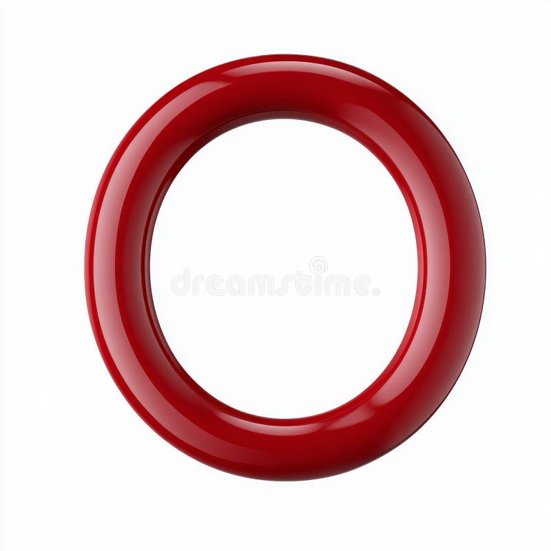 Modern Red Circular Object Isolated on a White Background Showcasing ...