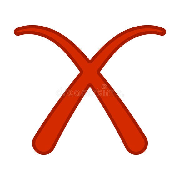 Bold Red Cross Mark Icon, Error Symbol Reject Xmark Stock Vector ...