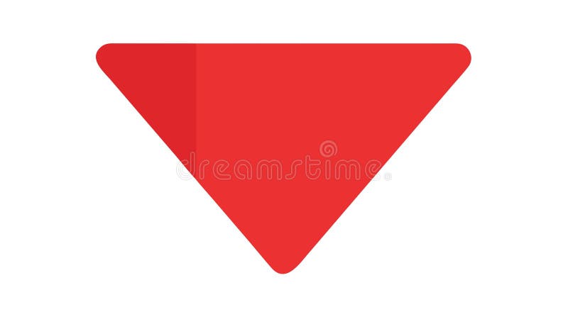 Bold Red Downward Arrow Icon for Direction or Decrease, Vector Design Generative AI Stock Vector ...