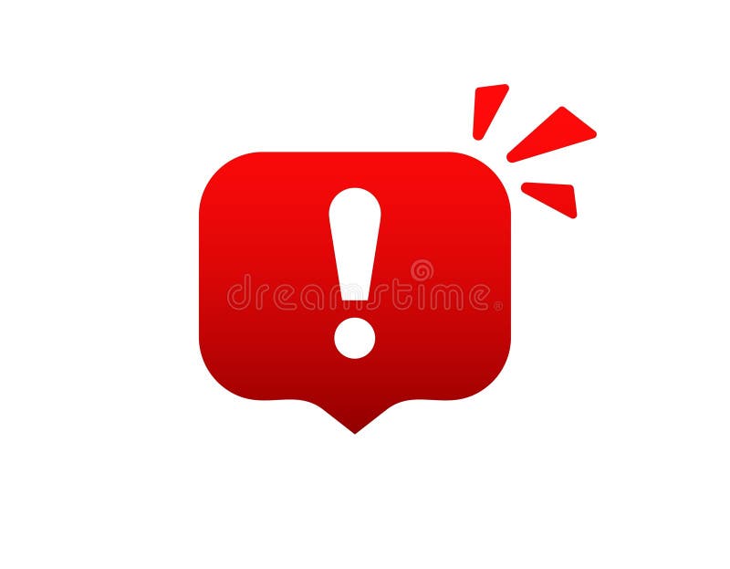 Bold Red Exclamation Alert Icon Stock Vector - Illustration of alert ...