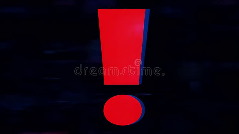 Bold Red Exclamation Mark on Black Background Stock Footage - Video of ...