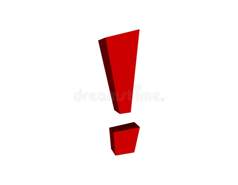 Bold Red Exclamation Mark Symbol Stock Vector - Illustration of symbol ...