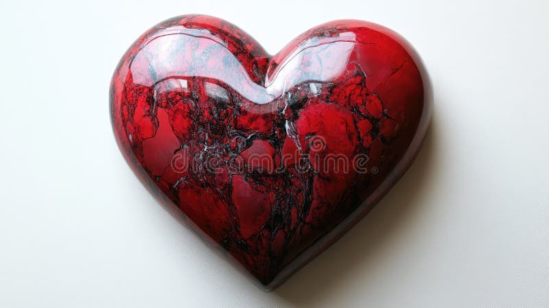 Bold Red Heart Centered on Clean White Background Stock Image - Image ...