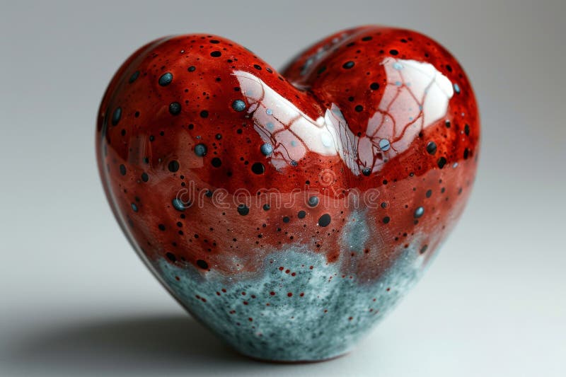 Bold Red Heart Symbol on a Crisp White Background To Create a Visually ...