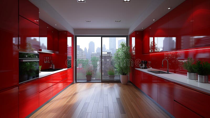 Bold Red Kitchen Design Creating Dynamic and Passionate Atmosphere ...