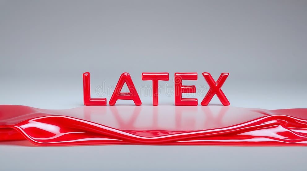 Bold Red Latex Typography Displayed on a Smooth Surface Showcasing ...